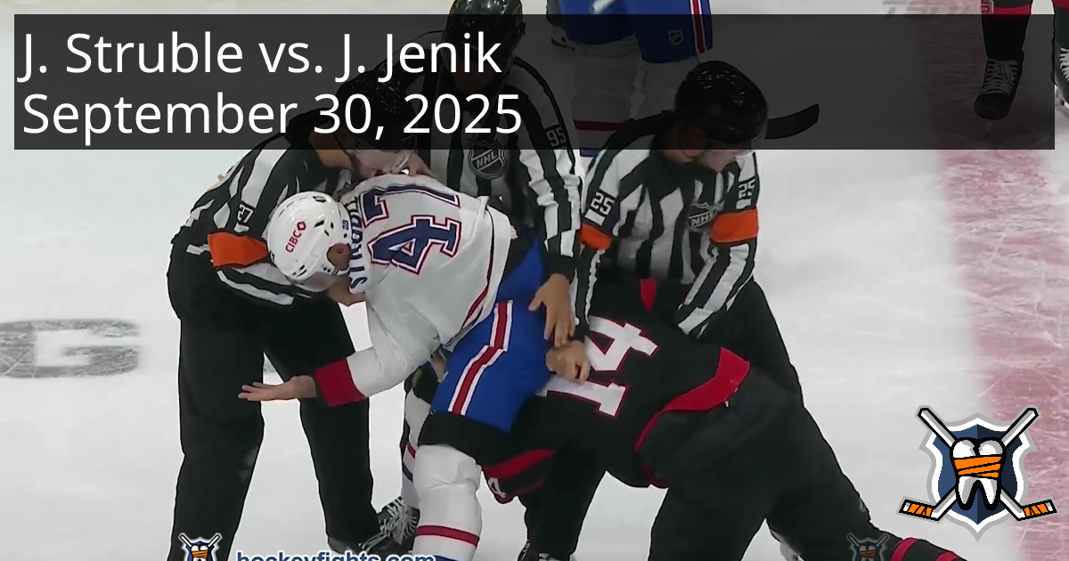 Jayden Struble vs. Jan Jenik, September 30, 2025 - Montreal Canadiens ...