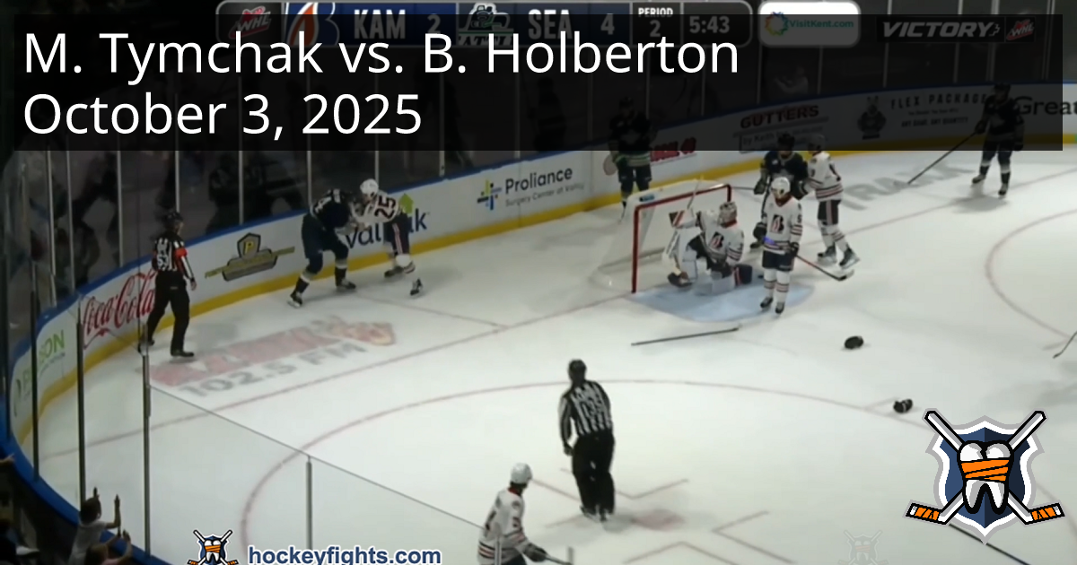 Madden Tymchak vs. Brayden Holberton, October 3, 2025 - Kamloops ...