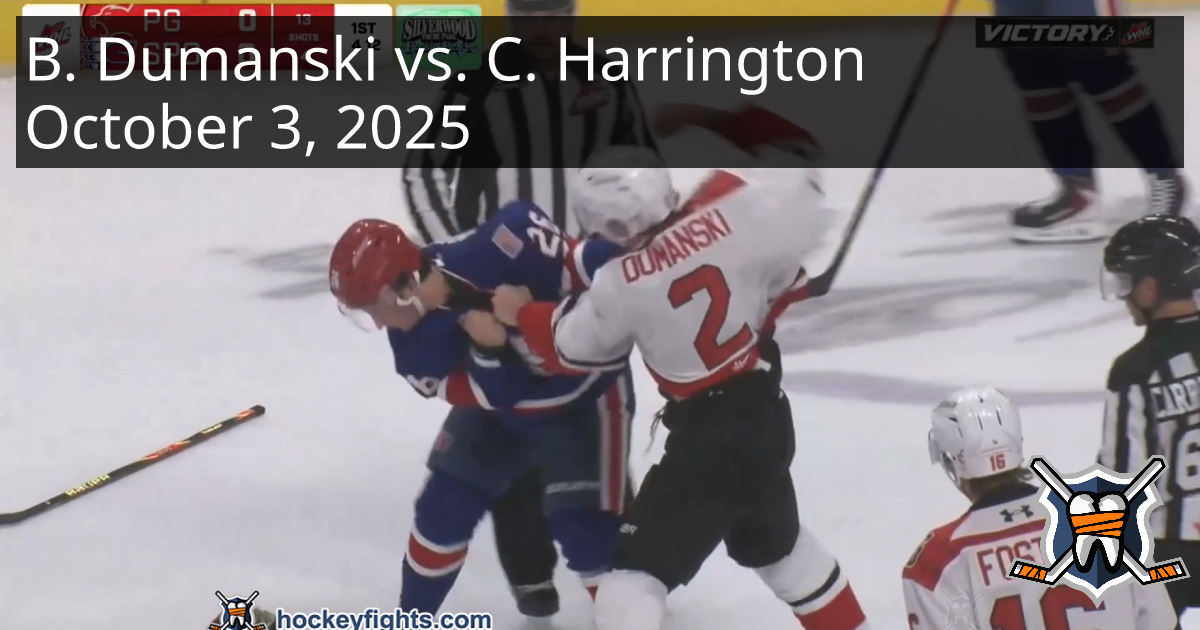 Bauer Dumanski vs. Chase Harrington, October 3, 2025 - Prince George ...