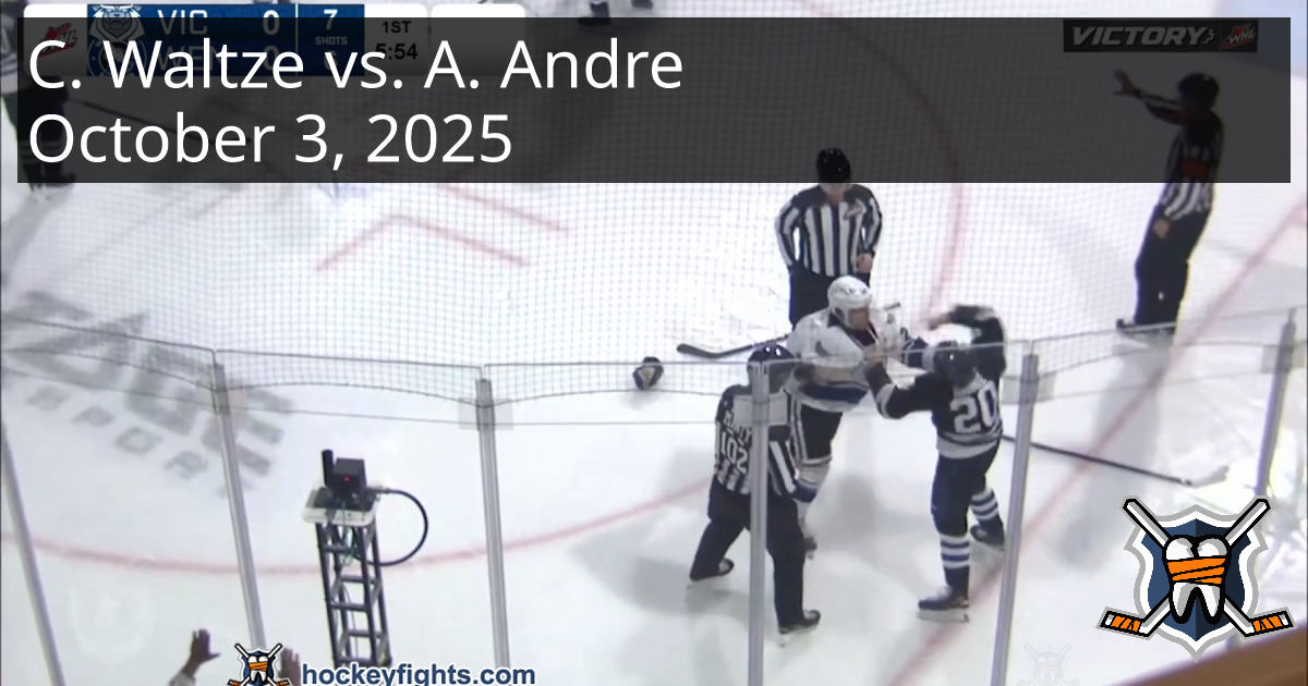Cruz Waltze vs. Alexandre Andre, October 3, 2025 - Victoria Royals vs. Wenatchee Wild | HockeyFights