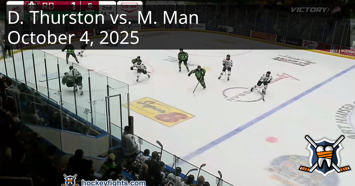 Derek Thurston vs. Matyas Man, October 4, 2025 - Red Deer Rebels vs ...