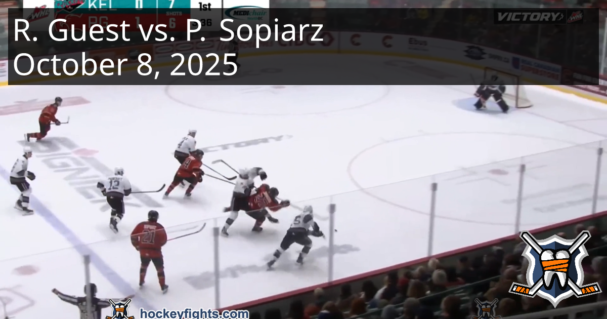 Rowan Guest vs. Patrick Sopiarz, October 8, 2025 - Kelowna Rockets vs ...