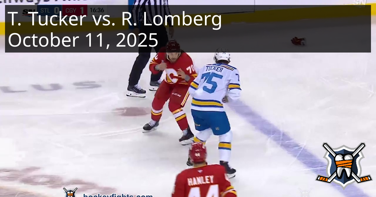 Tyler Tucker vs. Ryan Lomberg, October 11, 2025 - St Louis Blues vs ...