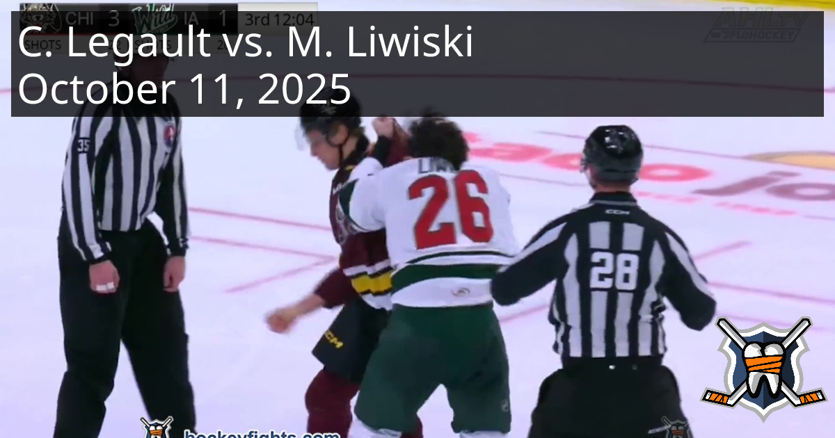 Charles-Alexis Legault vs. Mark Liwiski, October 11, 2025 - Chicago ...