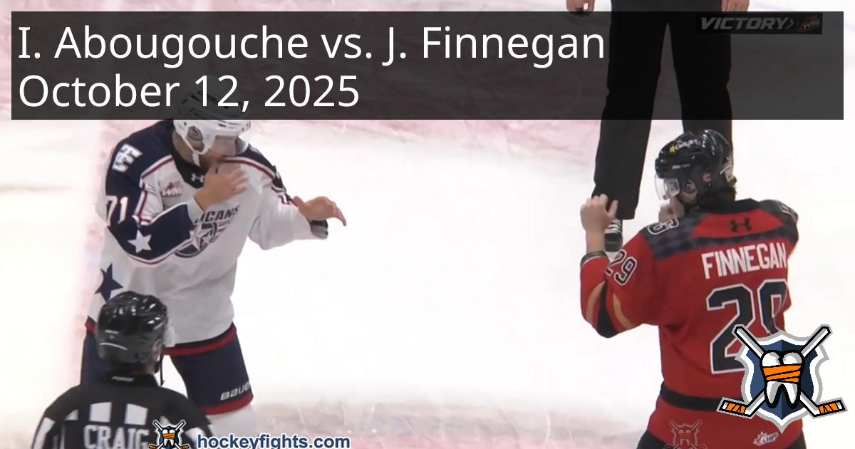 Ismail Abougouche vs. Jack Finnegan, October 12, 2025 - Tri-City ...