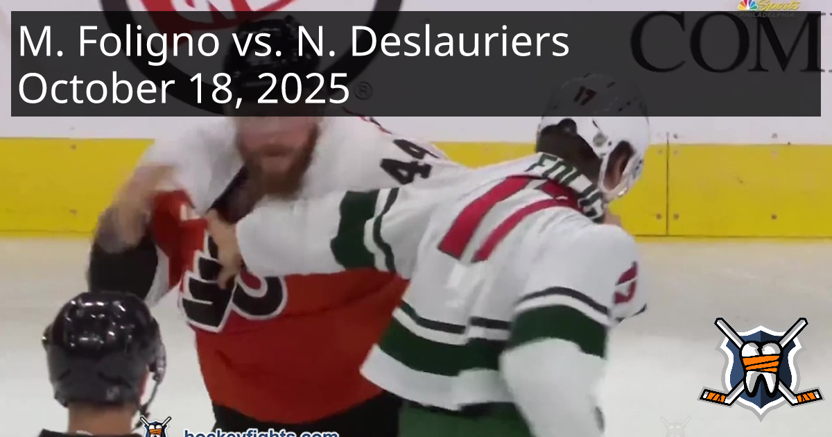 Marcus Foligno vs. Nicolas Deslauriers, October 18, 2025 - Minnesota ...