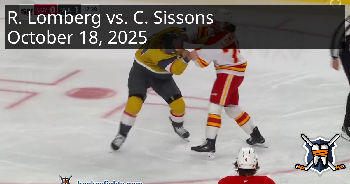 Ryan Lomberg vs. Colton Sissons, October 18, 2025 - Calgary Flames vs ...