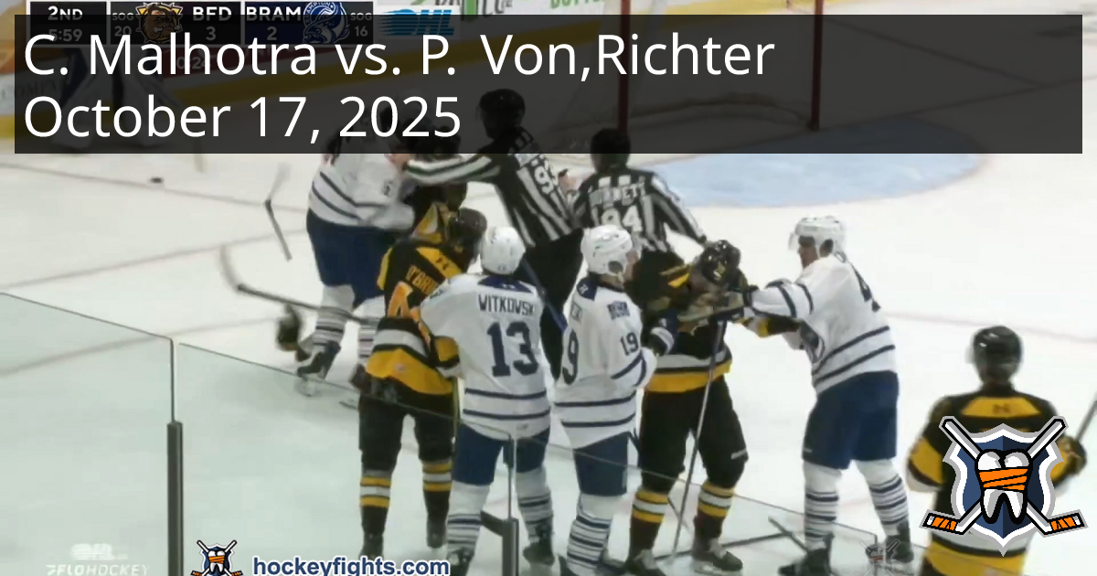 Caleb Malhotra vs. Parker Von Richter, October 17, 2025 - Brantford ...