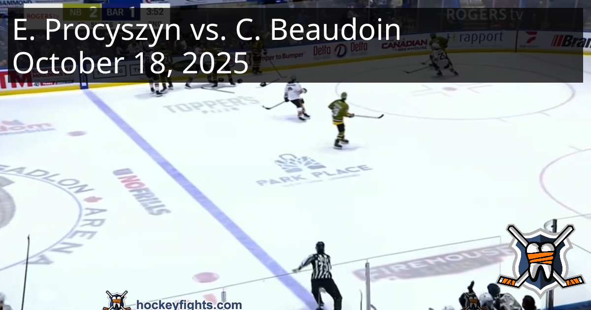 Ethan Procyszyn vs. Cole Beaudoin, October 18, 2025 - North Bay ...