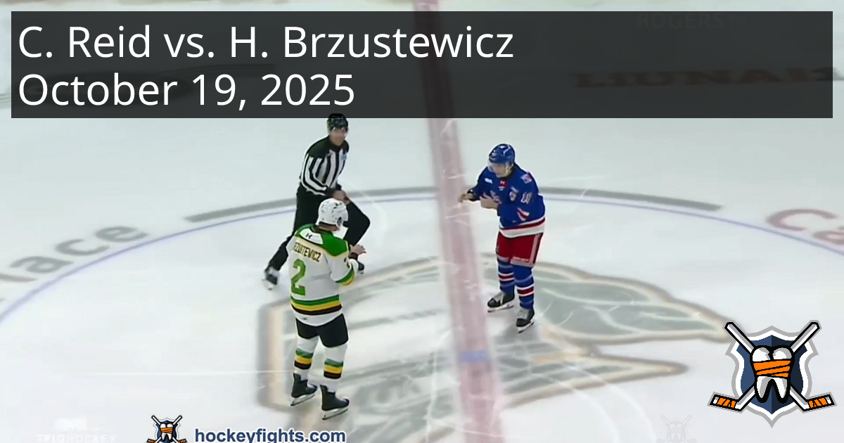Cameron Reid vs. Henry Brzustewicz, October 19, 2025 - Kitchener ...