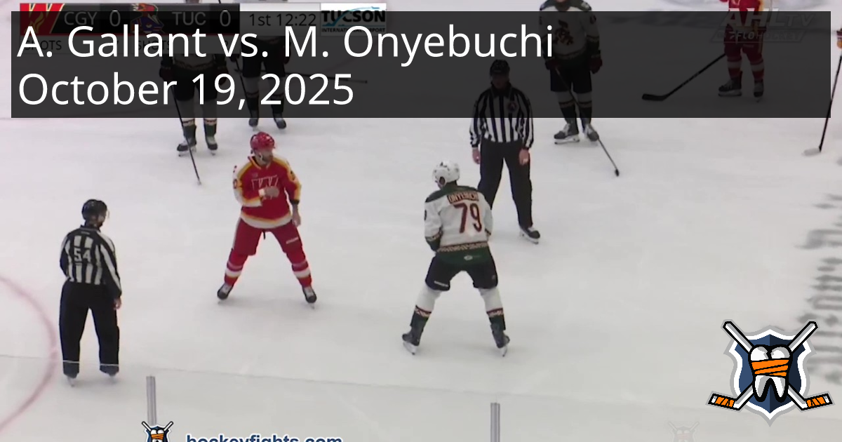 Alex Gallant vs. Montana Onyebuchi, October 19, 2025 - Calgary ...