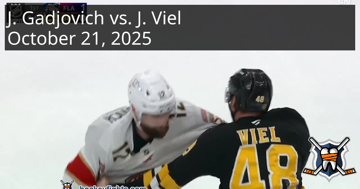 Jonah Gadjovich vs. Jeffrey Viel, October 21, 2025 - Florida Panthers ...