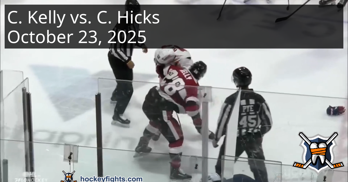 Caden Kelly vs. Carter Hicks, October 23, 2025 - Ottawa 67's vs ...