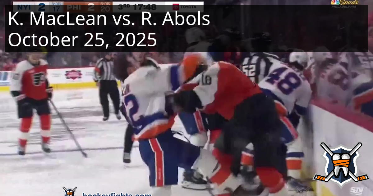 Kyle MacLean vs. Rodrigo Abols, October 25, 2025 - New York Islanders ...