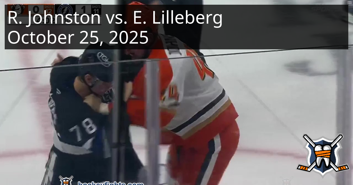 Ross Johnston vs. Emil Lilleberg, October 25, 2025 - Anaheim Ducks vs ...