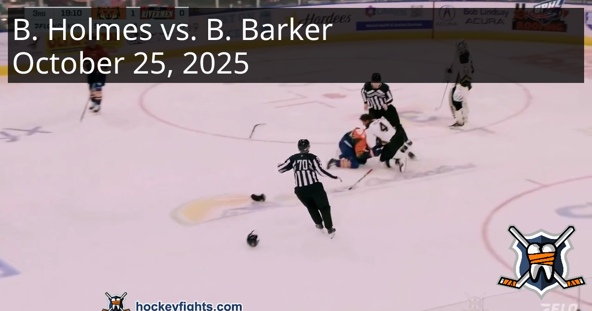Blake Holmes vs. Braydon Barker, October 25, 2025 - Fayetteville ...