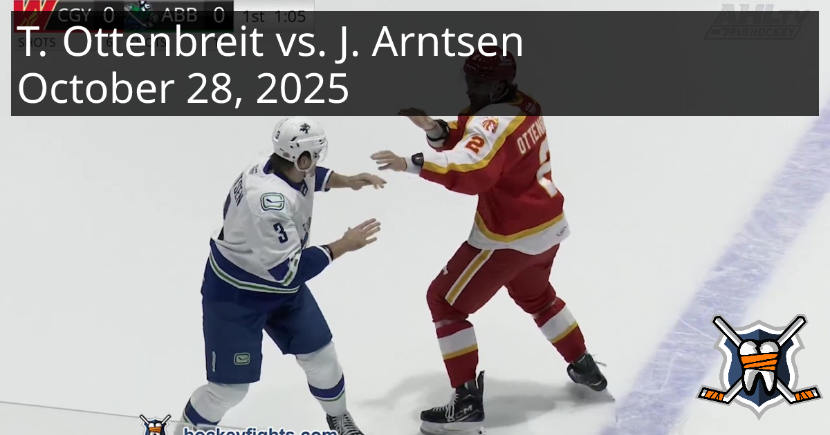 Turner Ottenbreit vs. Joe Arntsen, October 28, 2025 - Calgary Wranglers ...