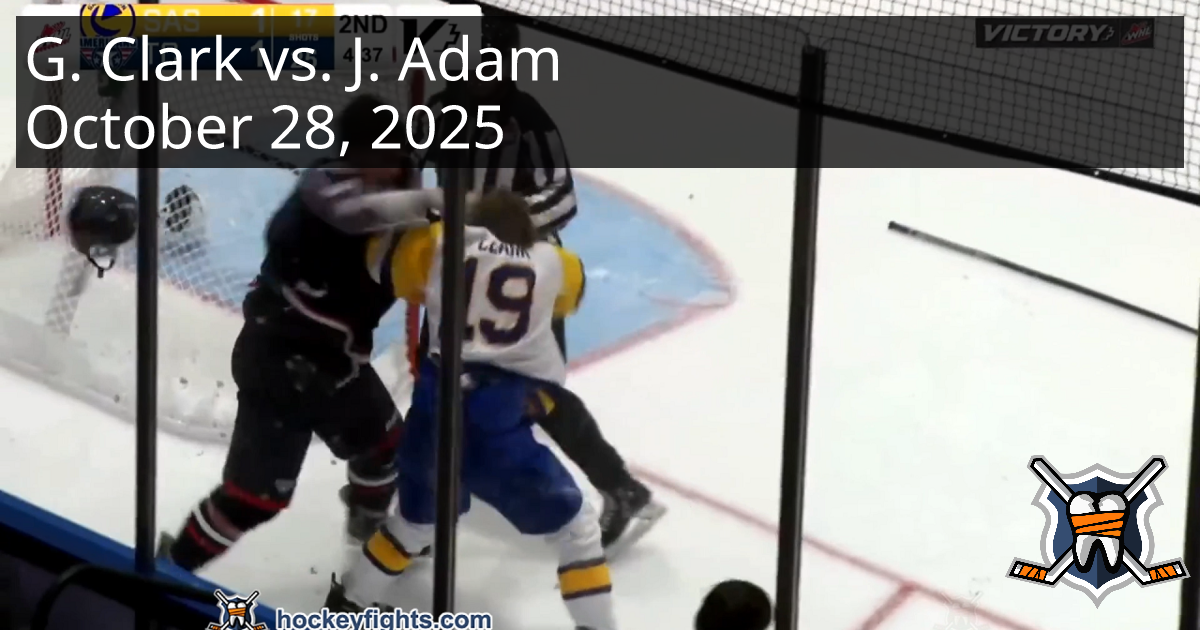Gavin Clark vs. Jaxen Adam, October 28, 2025 - Saskatoon Blades vs. Tri ...