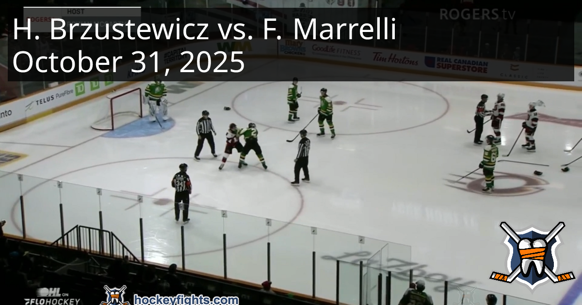 Henry Brzustewicz vs. Frank Marrelli, October 31, 2025 - London Knights ...