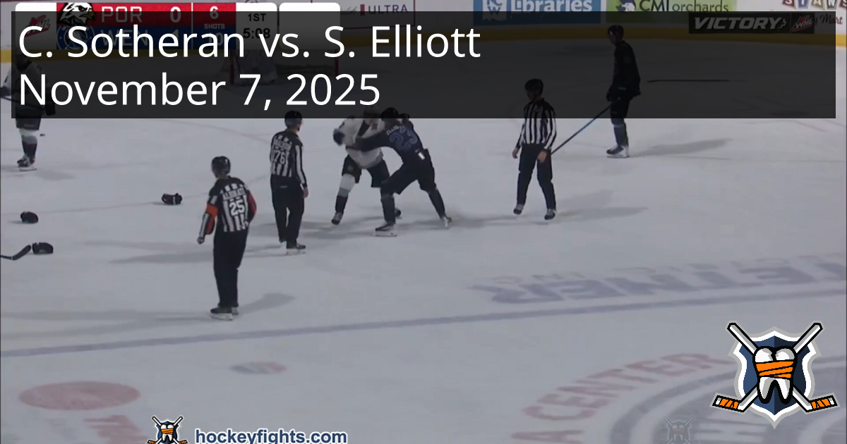Carter Sotheran vs. Sam Elliott, November 7, 2025 - Portland ...
