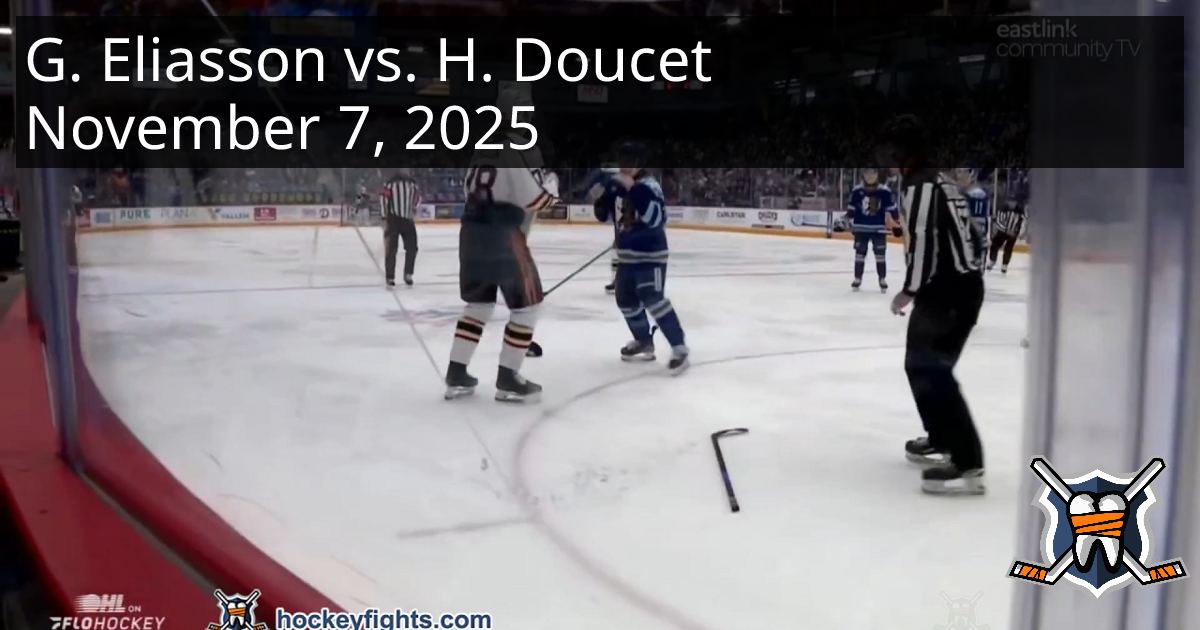 Gabriel Eliasson vs. Henry Doucet, November 7, 2025 - Barrie Colts vs ...