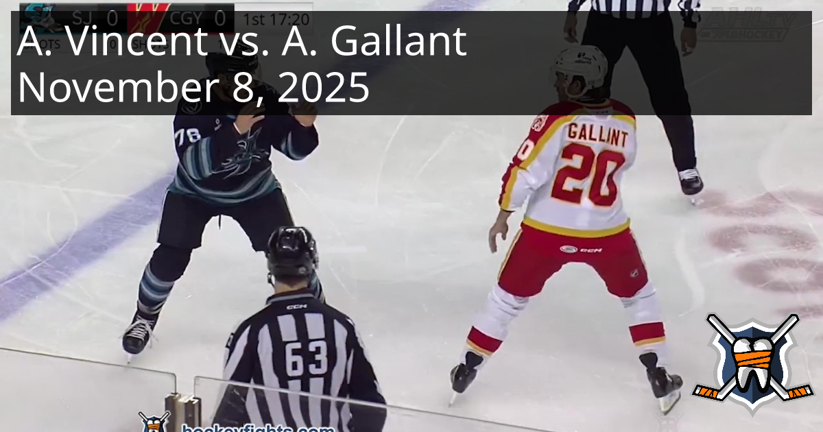Anthony Vincent vs. Alex Gallant, November 8, 2025 - San Jose Barracuda ...