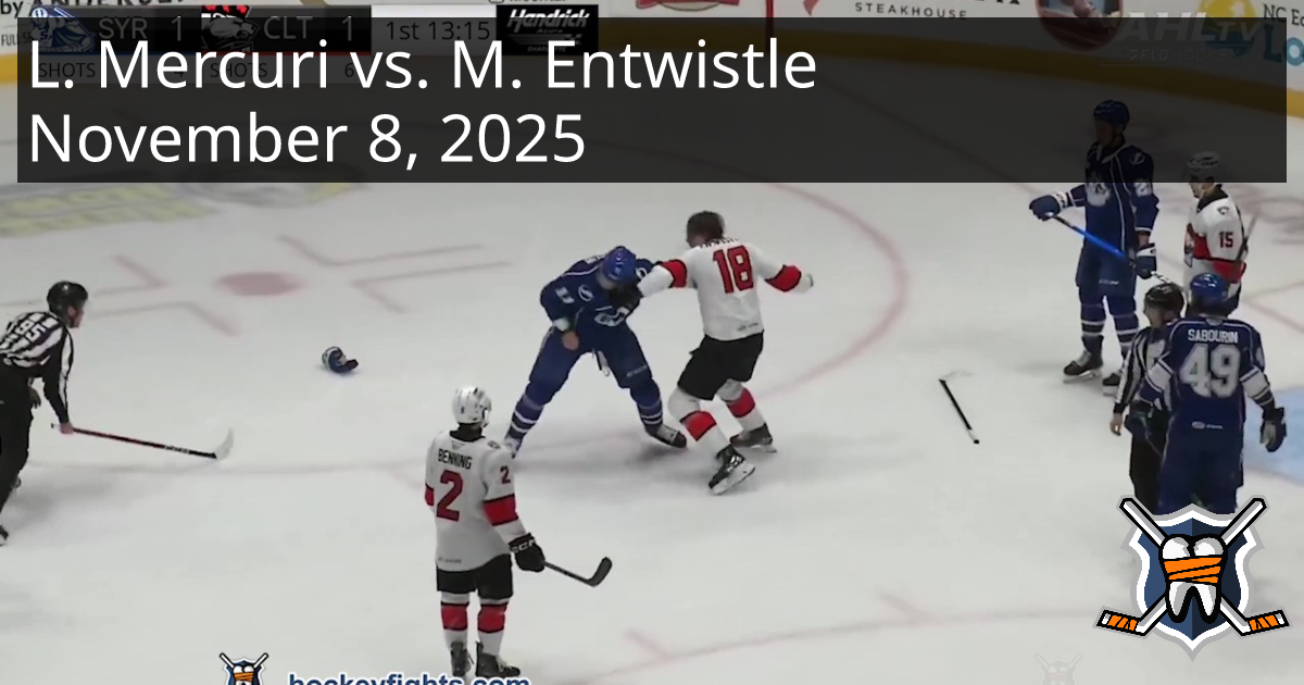 Lucas Mercuri vs. MacKenzie Entwistle, November 8, 2025 - Syracuse ...