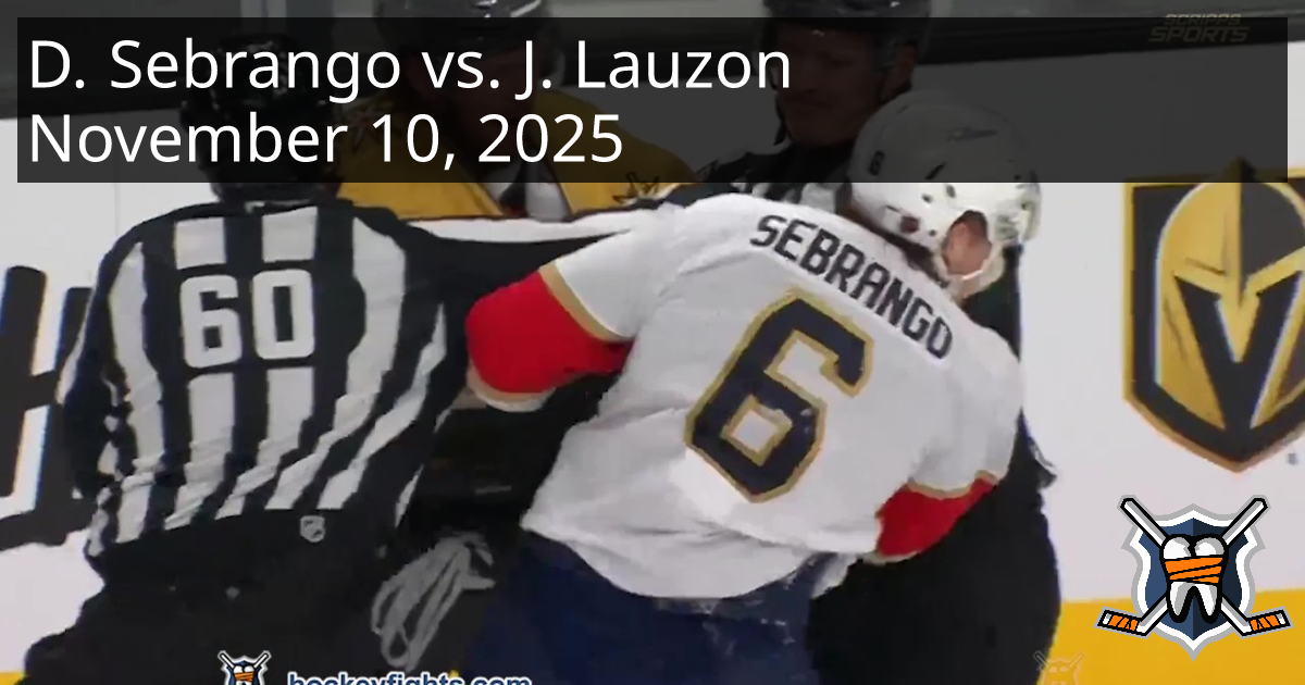Donovan Sebrango vs. Jeremy Lauzon, November 10, 2025 - Florida ...