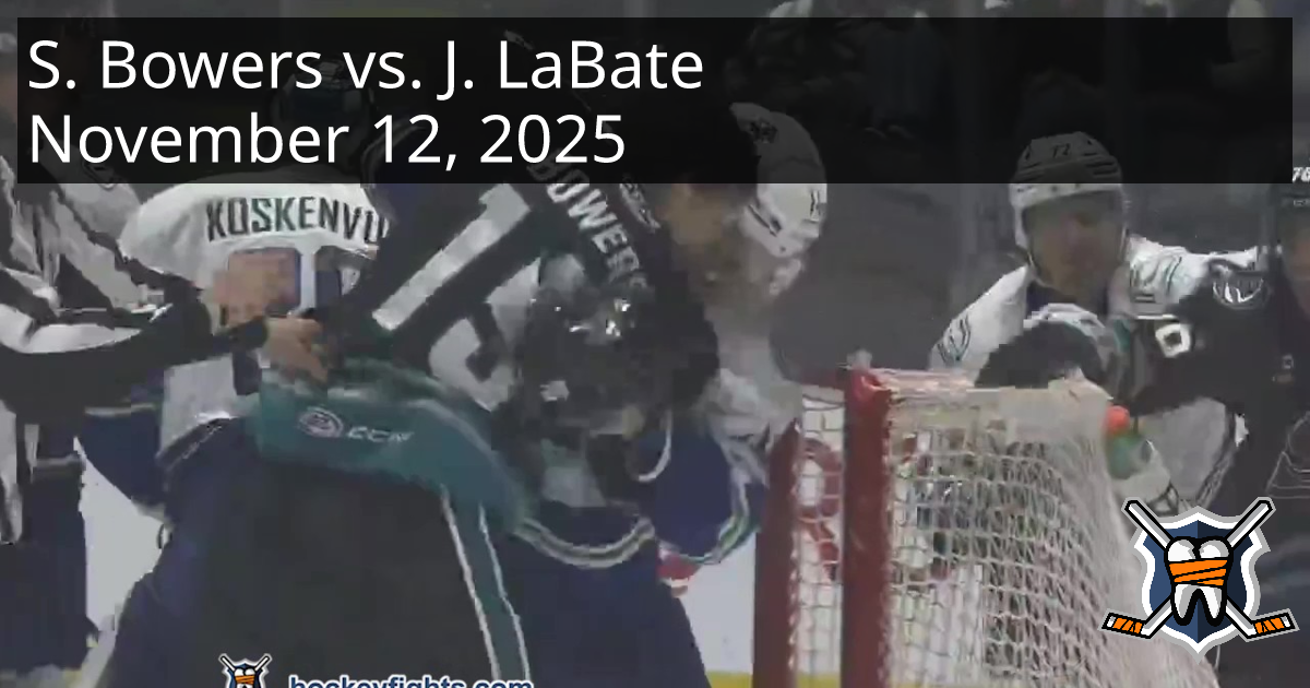 Shane Bowers vs. Joseph LaBate, November 12, 2025 - San Jose Barracuda ...