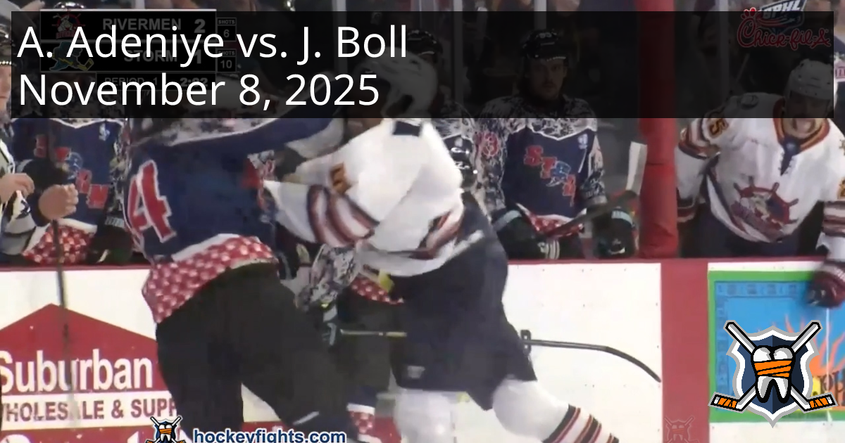 Ayodele Adeniye vs. Jacob Boll, November 8, 2025 - Peoria Rivermen vs ...