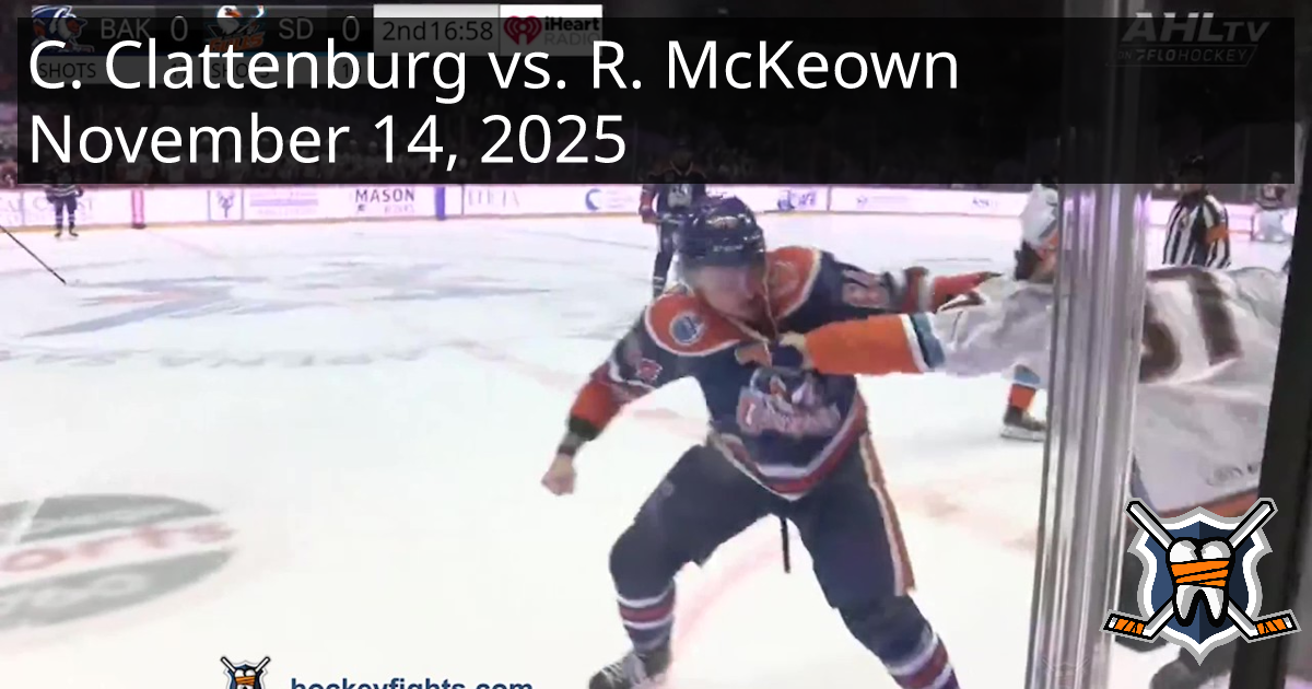 Connor Clattenburg vs. Roland McKeown, November 14, 2025 - Bakersfield ...