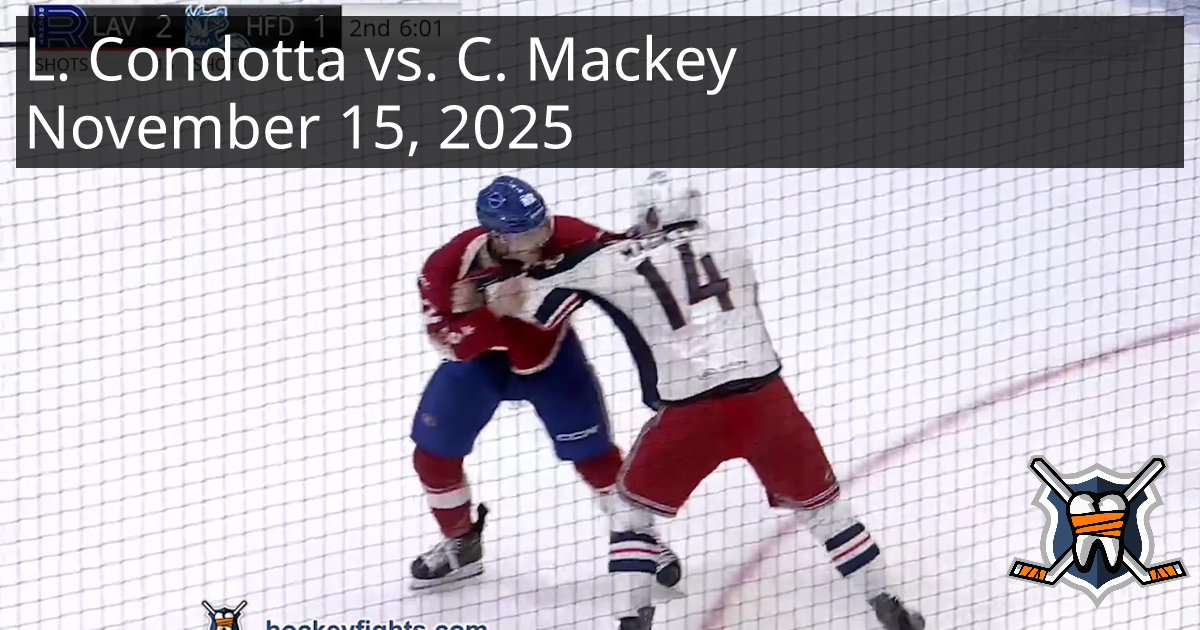 Lucas Condotta vs. Connor Mackey, November 15, 2025 - Laval Rocket vs ...