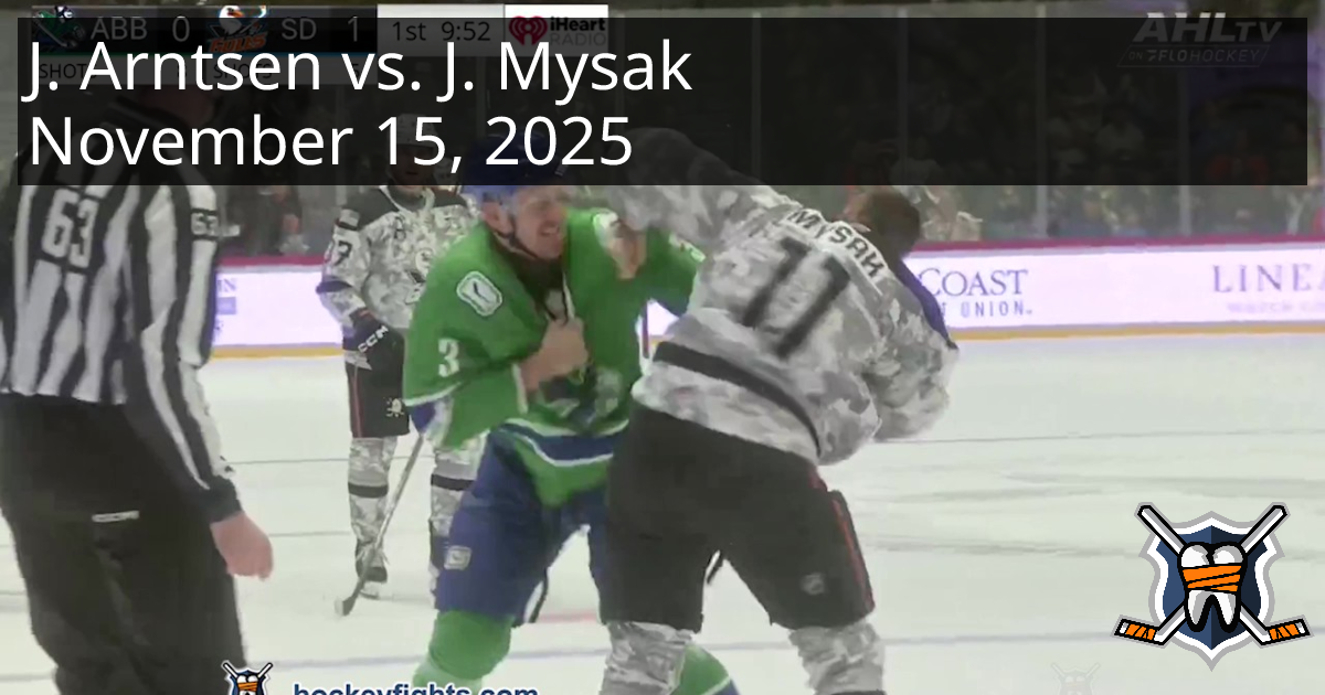 Joe Arntsen vs. Jan Mysak, November 15, 2025 - Abbotsford Canucks vs ...