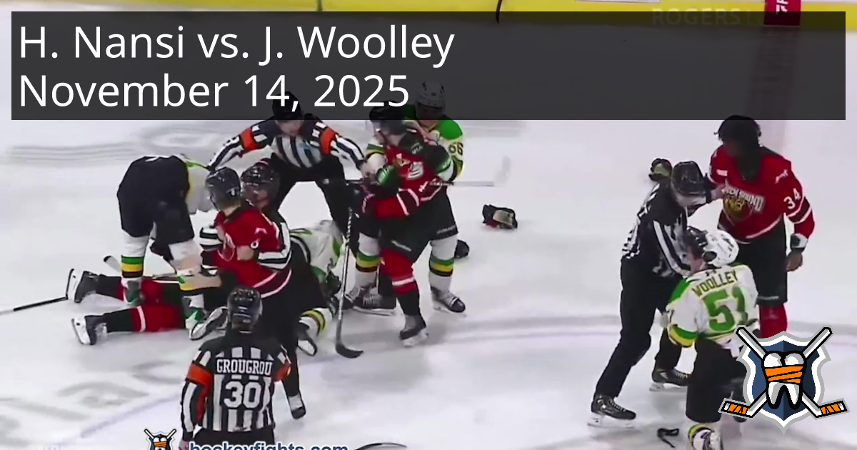Harry Nansi vs. Jared Woolley, November 14, 2025 - Owen Sound Attack vs ...