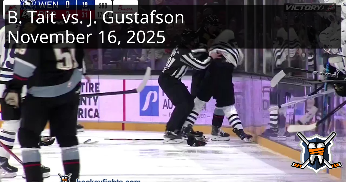 Boston Tait vs. Jake Gustafson, November 16, 2025 - Wenatchee Wild vs ...