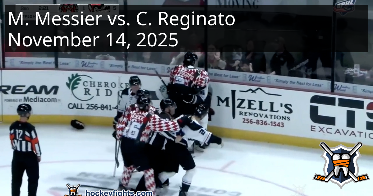 Max Messier vs. Cole Reginato, November 14, 2025 - Macon Mayhem vs ...
