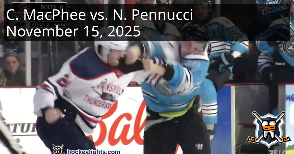 Cameron MacPhee vs. Nick Pennucci, November 15, 2025 - Evansville ...