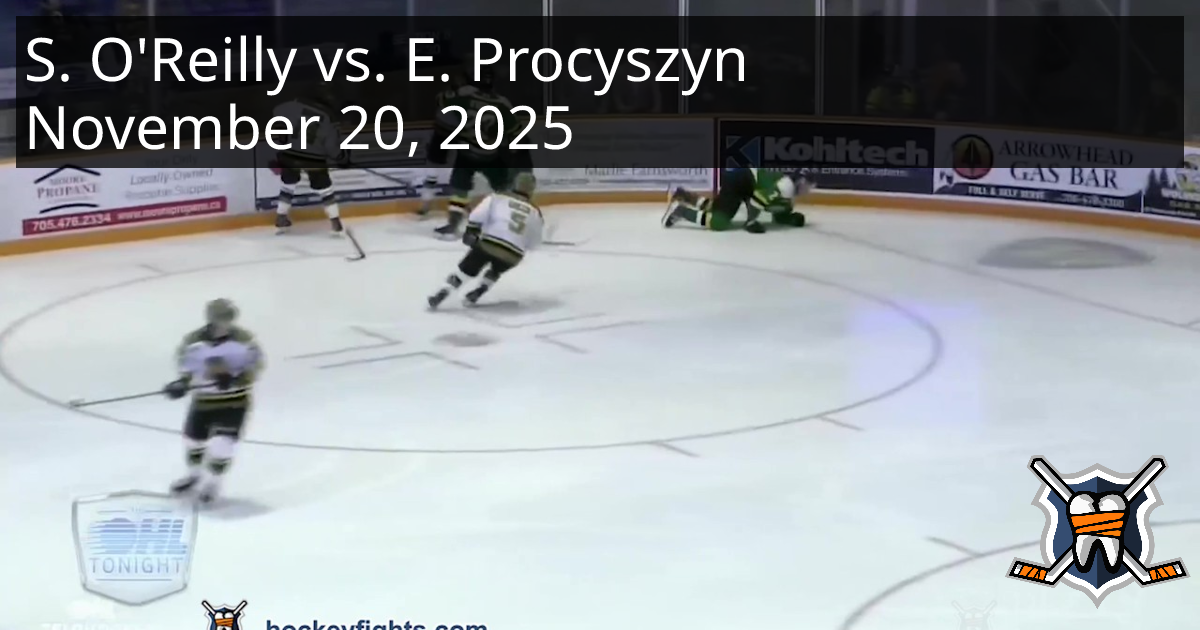 Sam O'Reilly vs. Ethan Procyszyn, November 20, 2025 - London Knights vs ...