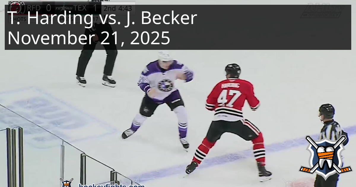 Taige Harding vs. Jack Becker, November 21, 2025 - Rockford IceHogs vs ...