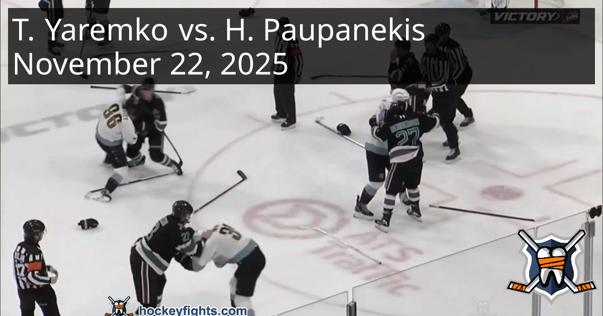 Tyson Yaremko vs. Hayden Paupanekis, November 22, 2025 - Portland ...