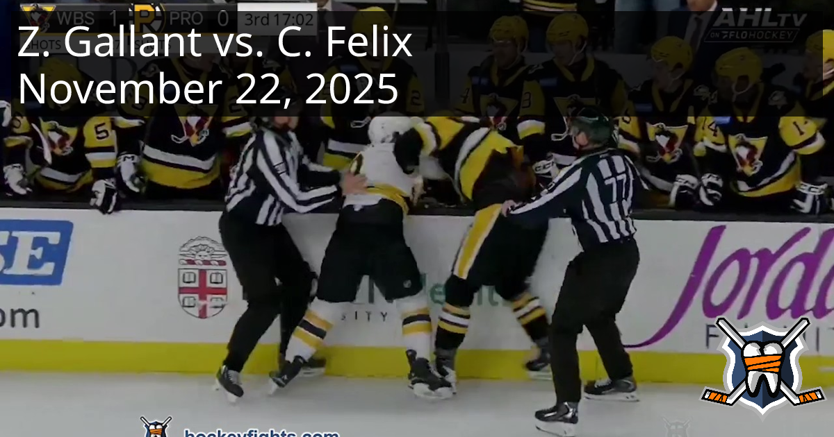 Zach Gallant vs. Colin Felix, November 22, 2025 - Wilkes-Barre Scranton ...