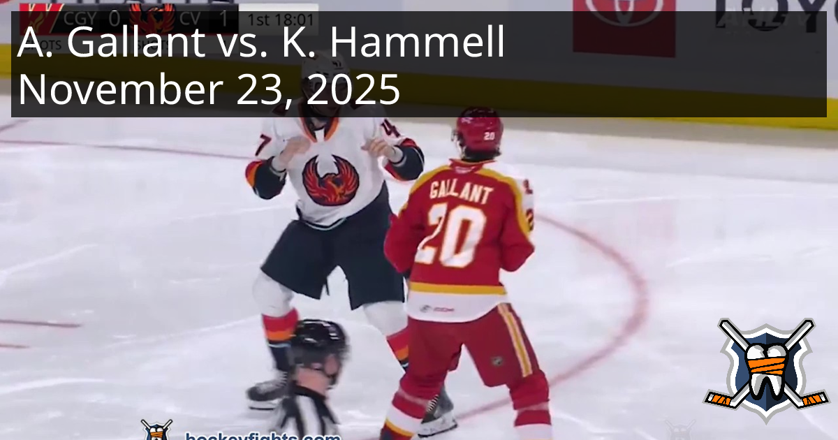 Alex Gallant vs. Kaden Hammell, November 23, 2025 - Calgary Wranglers ...