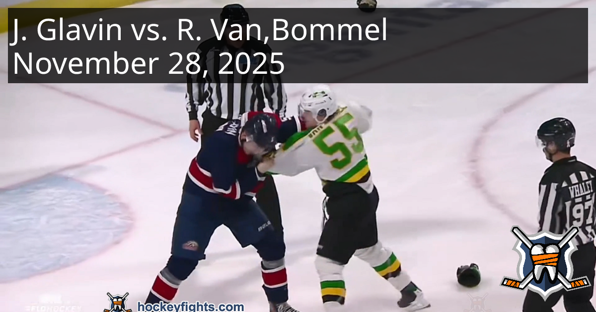 Joshua Glavin vs. Rene Van Bommel, November 28, 2025 - Saginaw Spirit ...