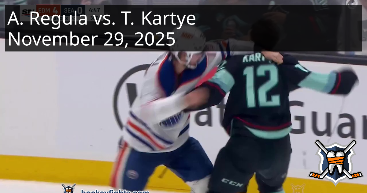 Alec Regula vs. Tye Kartye, November 29, 2025 - Edmonton Oilers vs ...