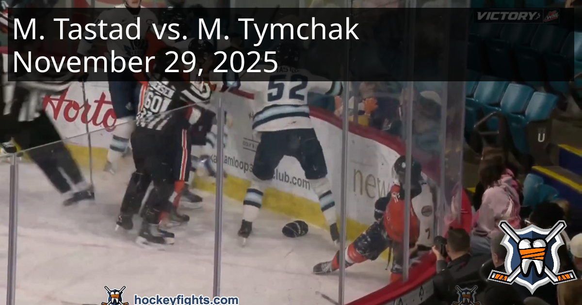 Morgan Tastad vs. Madden Tymchak, November 29, 2025 - Penticton Vees vs ...