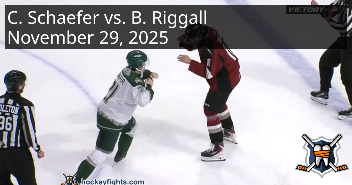 Clarke Schaefer vs. Braydon Riggall, November 29, 2025 - Everett ...