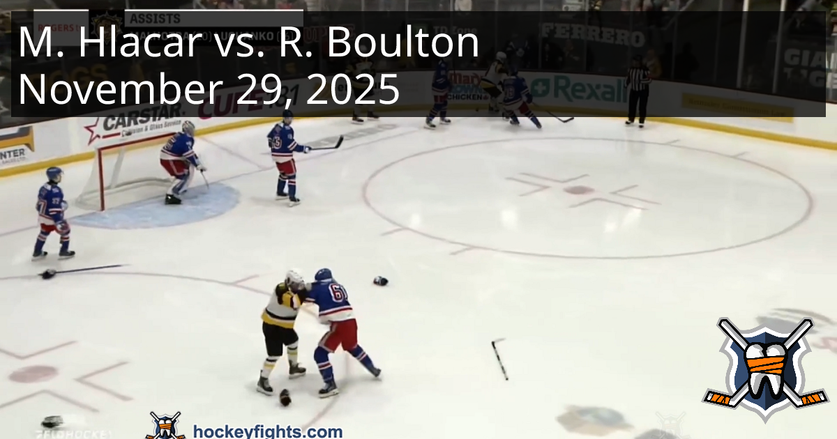 Matthew Hlacar vs. Ryder Boulton, November 29, 2025 - Kitchener Rangers ...