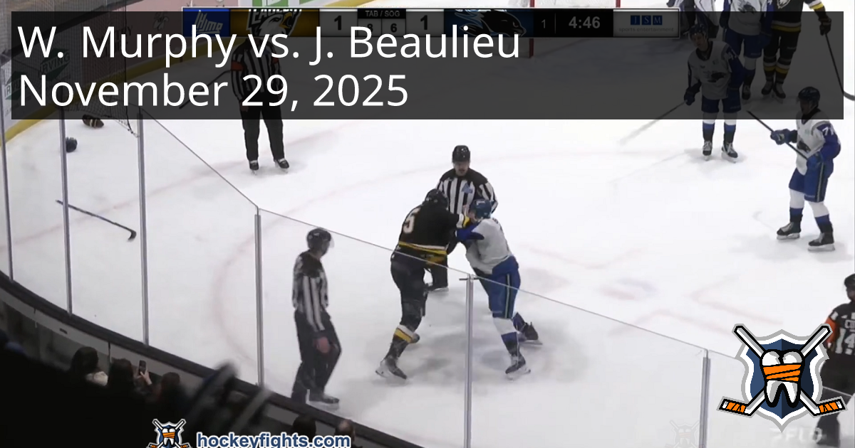 Will Murphy vs. Jacob Beaulieu, November 29, 2025 - Cape Breton Eagles ...