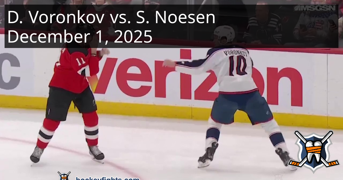Dmitri Voronkov vs. Stefan Noesen, December 1, 2025 - Columbus Blue ...