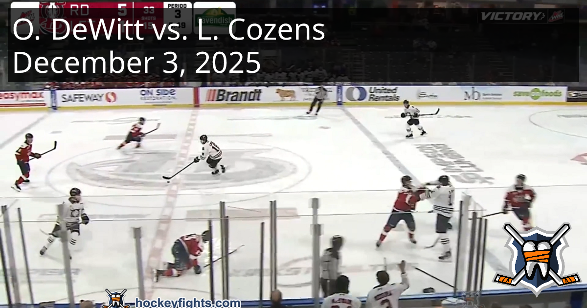 Owen DeWitt vs. Luke Cozens, December 3, 2025 - Red Deer Rebels vs ...